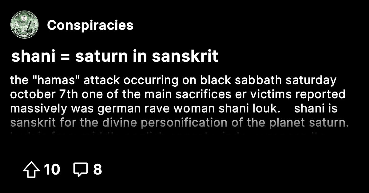 shani = saturn in sanskrit - Conspiracies - Conspiracy Theories & Facts