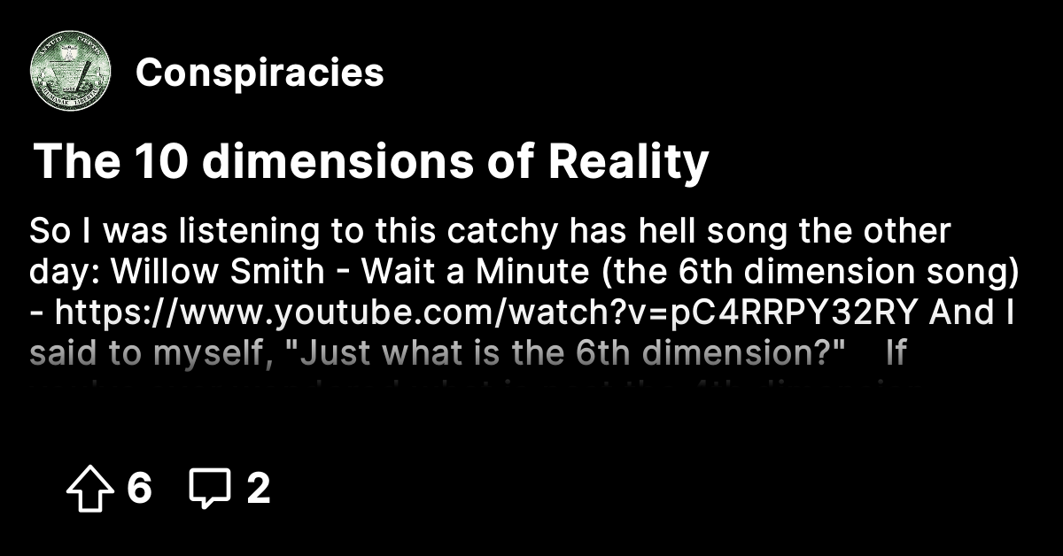 The 10 Dimensions Of Reality Conspiracies Conspiracy Theories Facts