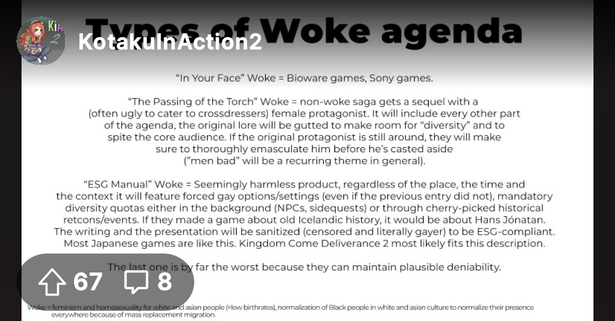 Types of woke agendas 1) "In your face woke" , 2) "Passing of the torch ...