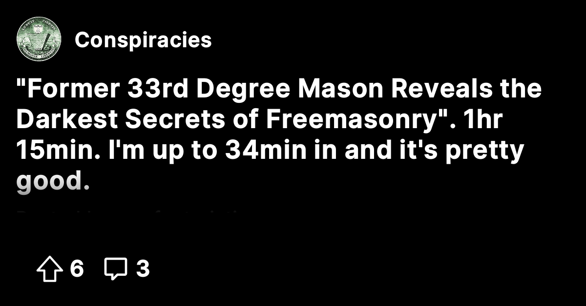 "Former 33rd Degree Mason Reveals the Darkest Secrets of Freemasonry ...
