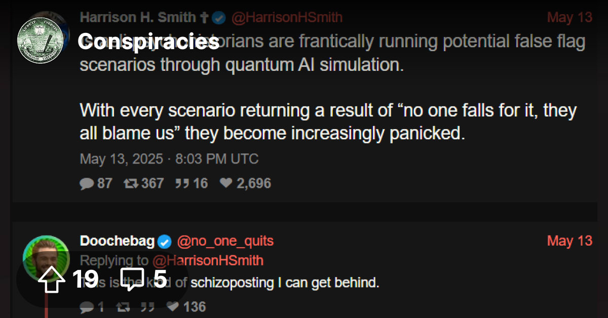 Psychohistorians are frantically running potential false flag scenarios ...