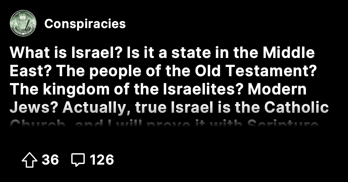 What is Israel? Is it a state in the Middle East? The people of the Old ...