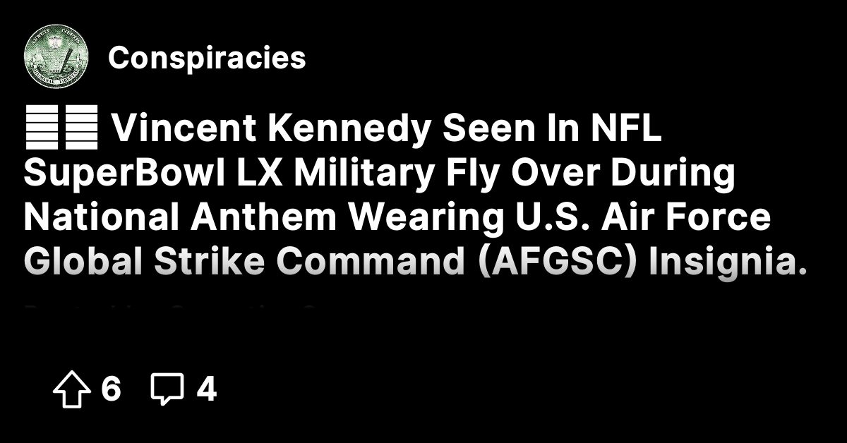 ️ ️ Vincent Kennedy Seen In NFL SuperBowl LX Military Fly Over During ...