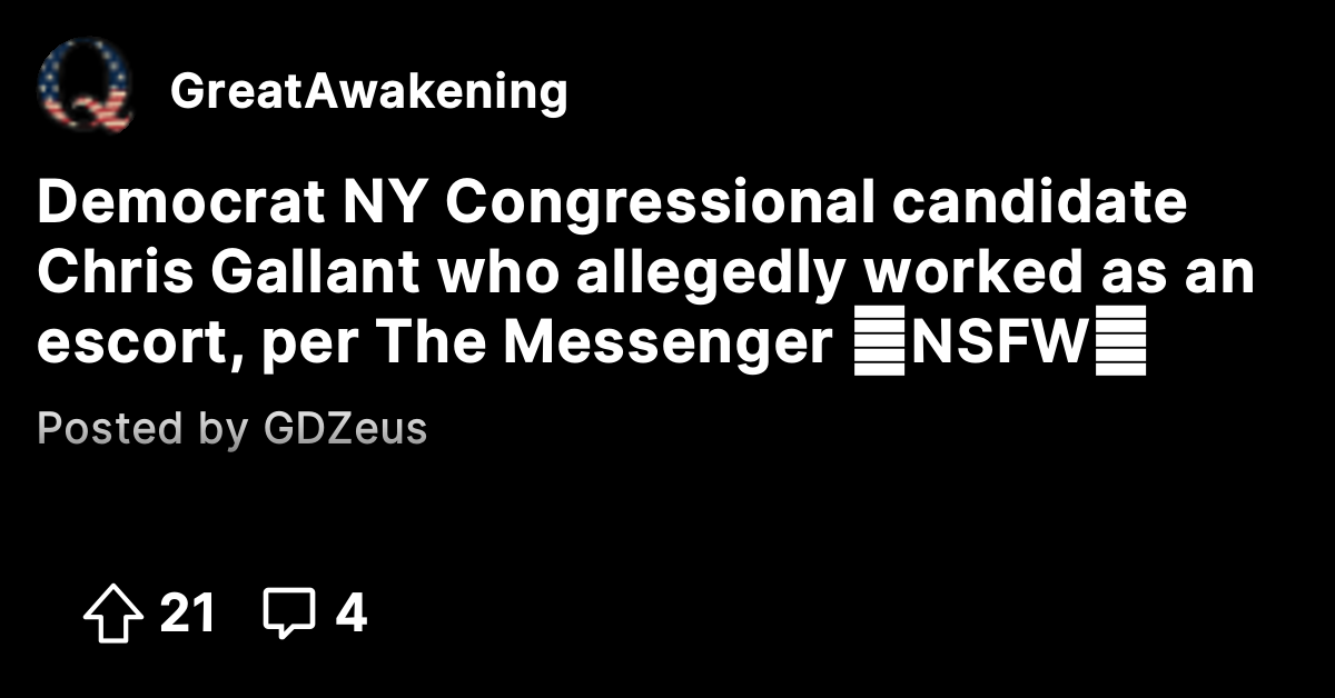 Democrat Ny Congressional Candidate Chris Gallant Who Allegedly Worked 5311